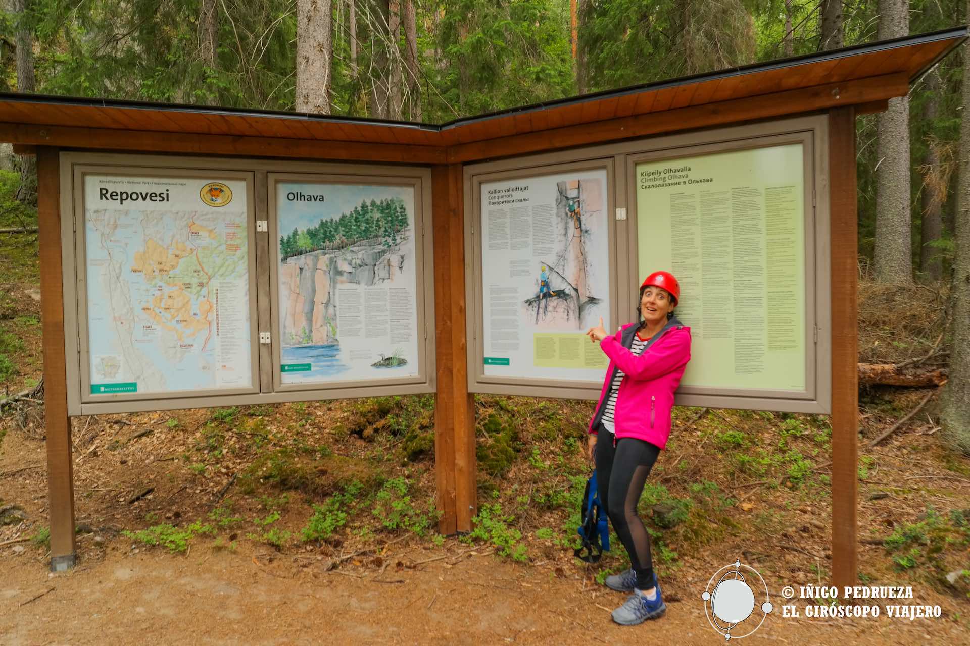 Descenso de un acantilado de vértigo en el Parque Nacional de Repovesi ...